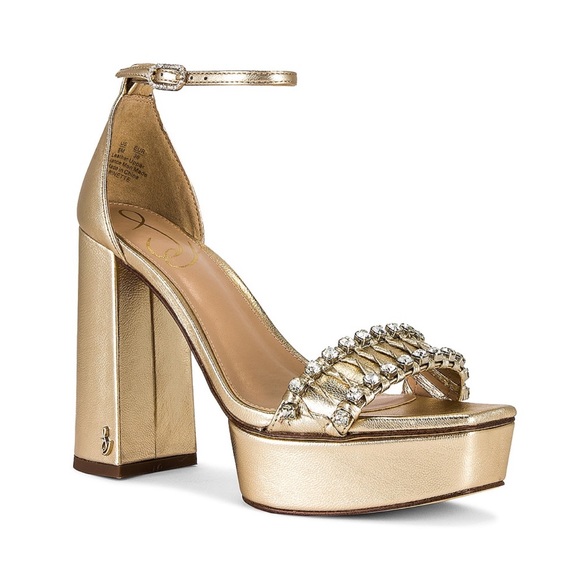 Sam Edelman | Shoes | Ninette Gold Platform Heels | Poshmark